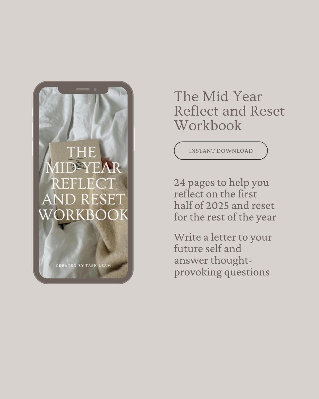 Mid-year Reflect and Reset Workbook (24 Pages) Digital and Printable ...