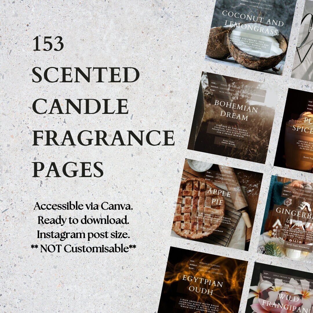 153 Scented Candle Fragrance Posts for Instagram, Facebook. Candle ...