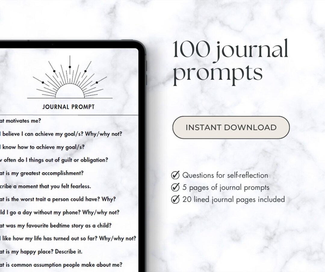100 Journal Prompts for Beginners. Self-discovery, Personal Development ...