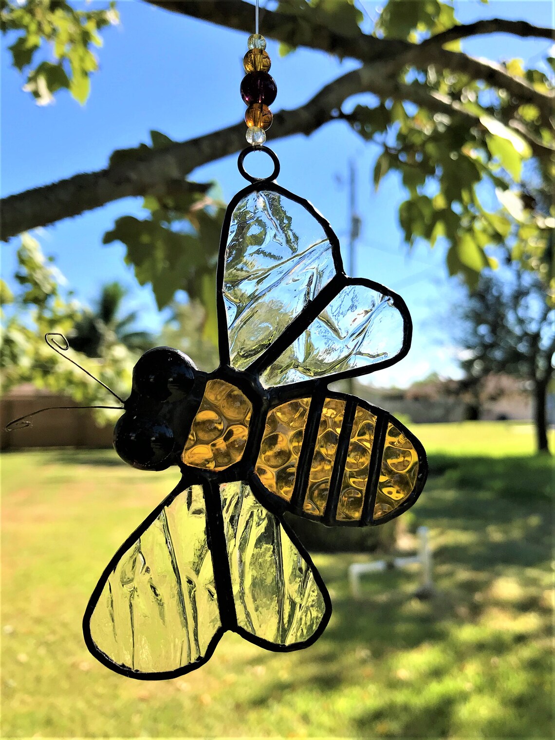 Stained Glass Bee - Etsy
