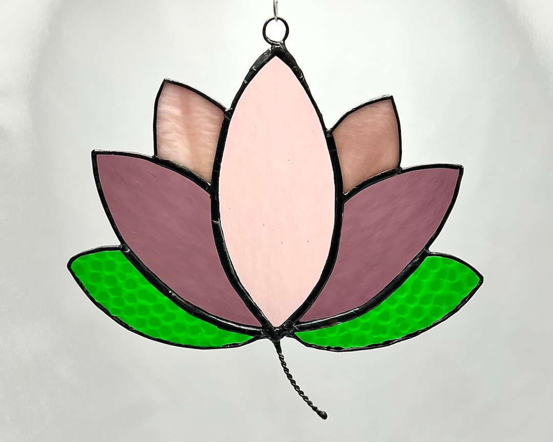 Lotus Flower Stained Glass - Etsy