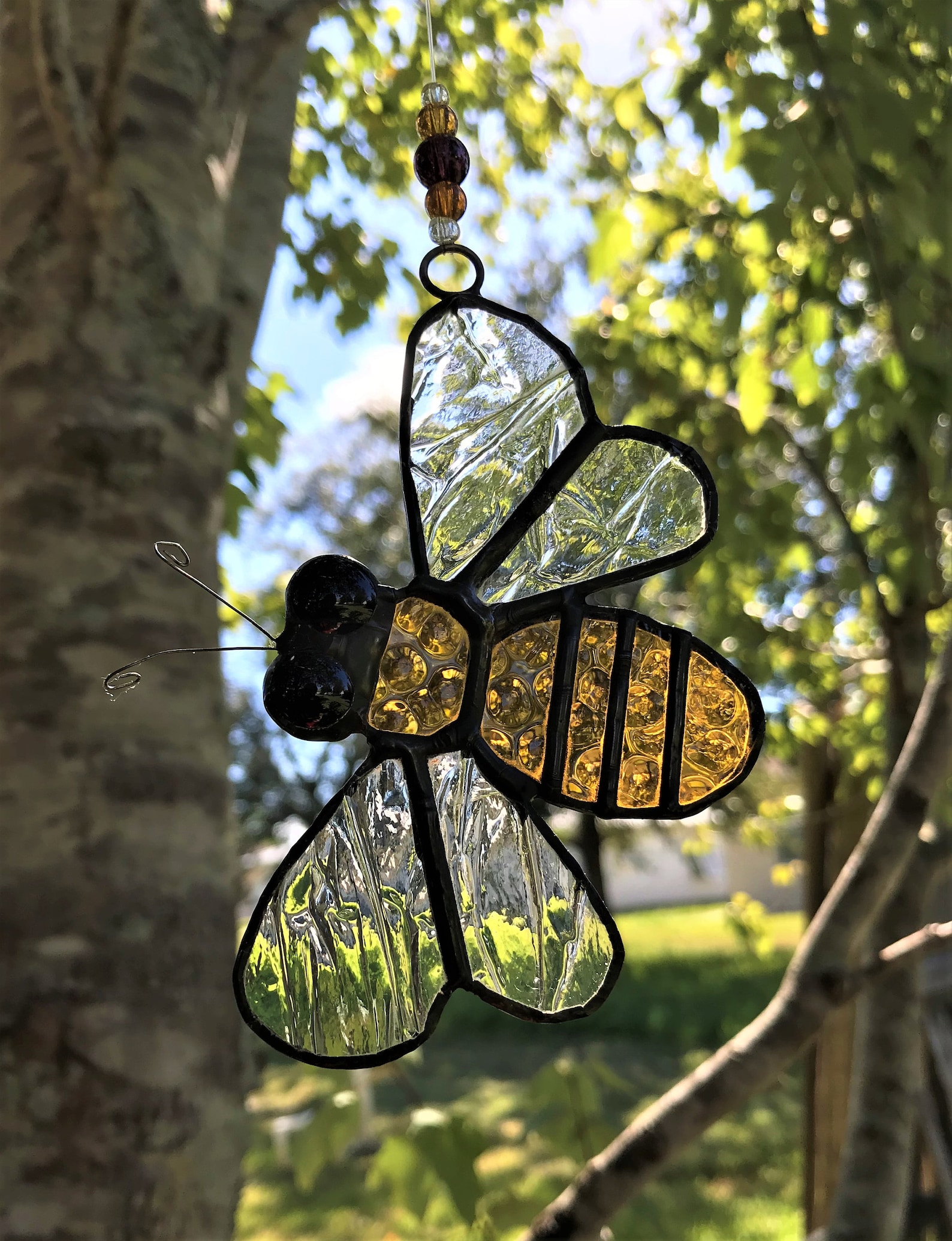 Stained Glass Bee - Etsy