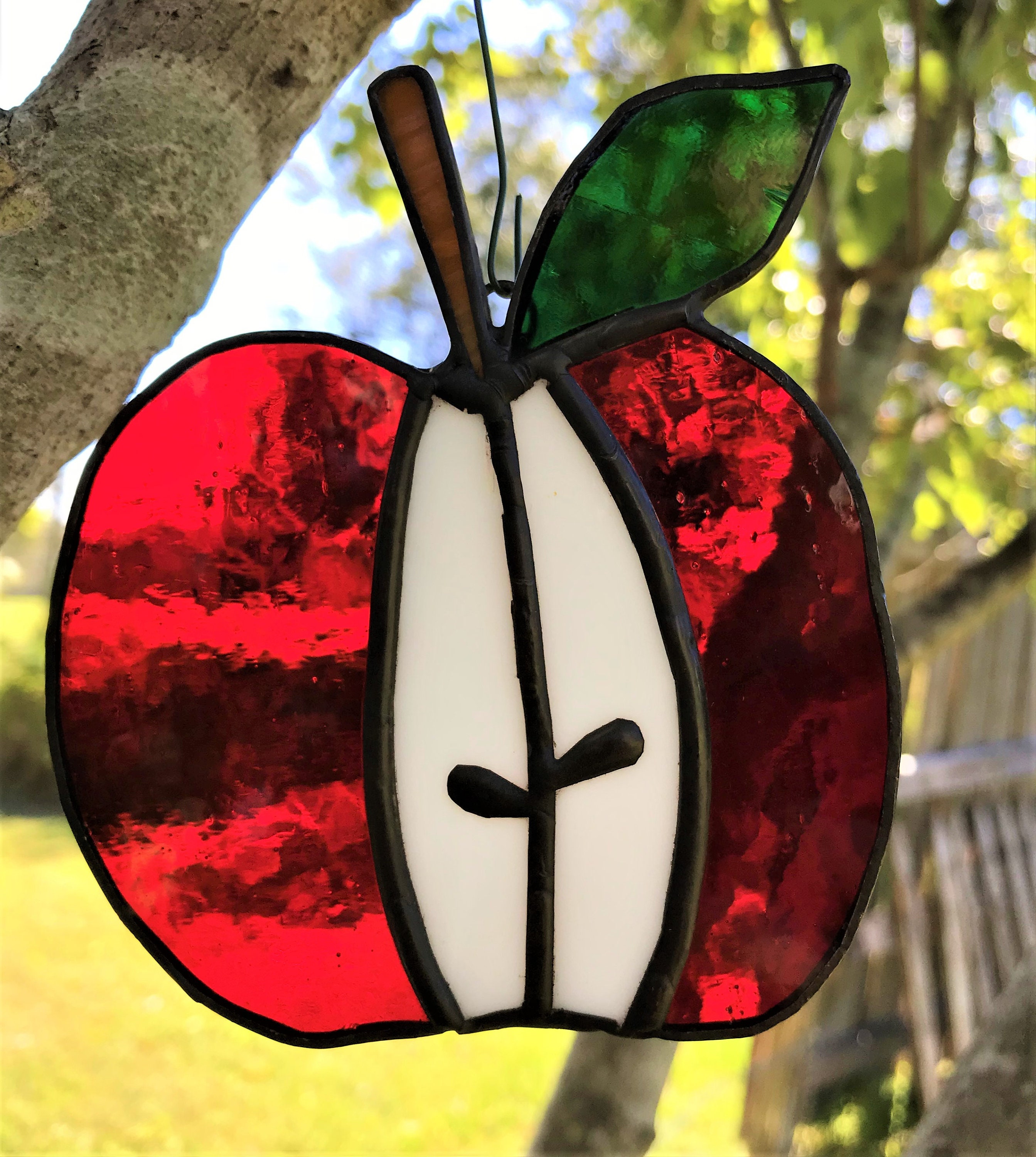 Stained Glass Apple - Etsy
