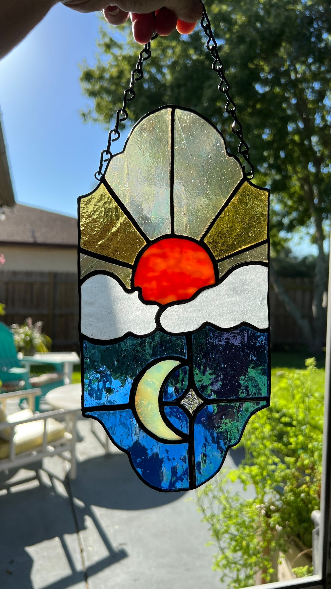 Sun and Moon Stained Glass - Etsy