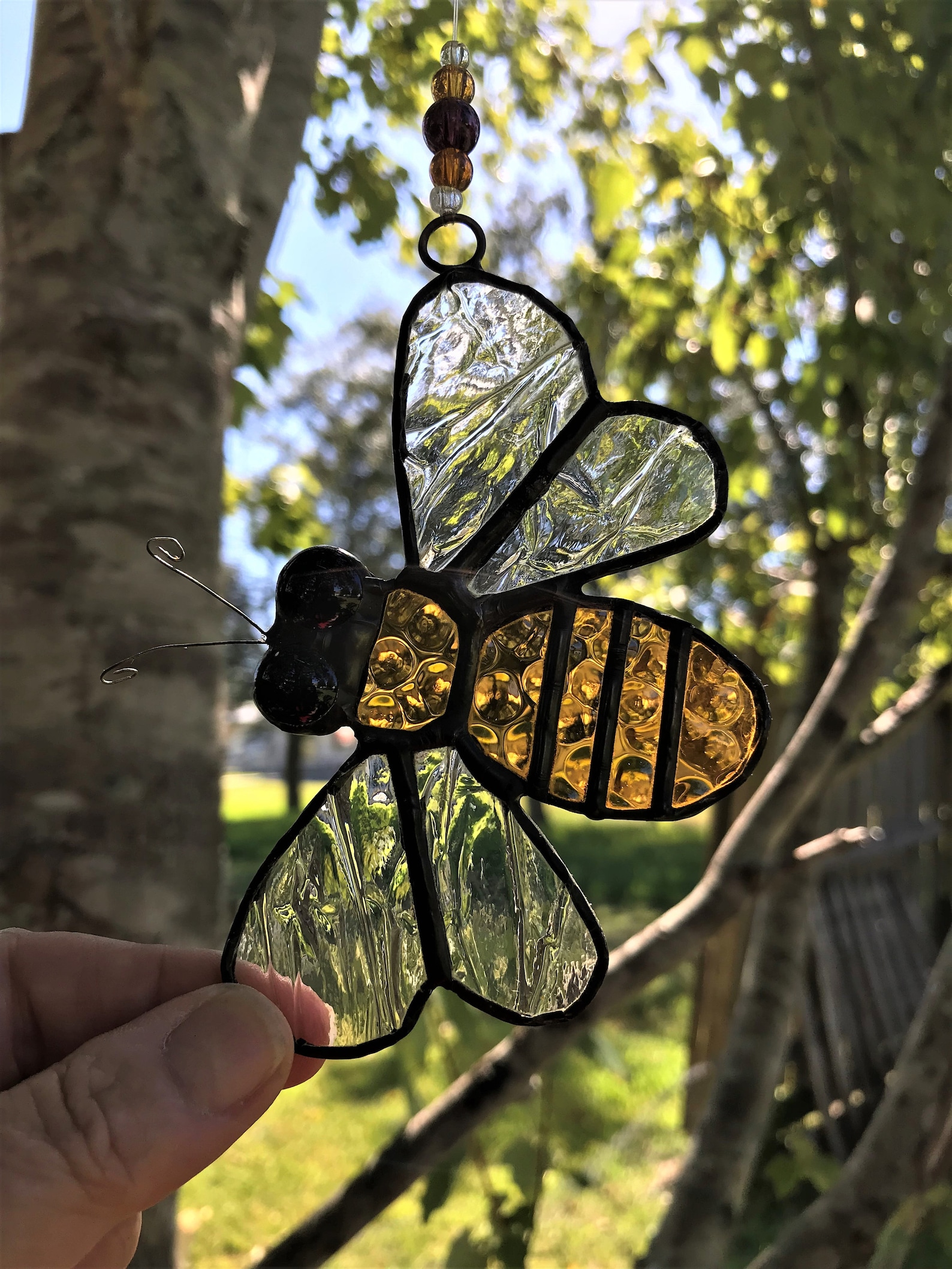 Stained Glass Bee - Etsy
