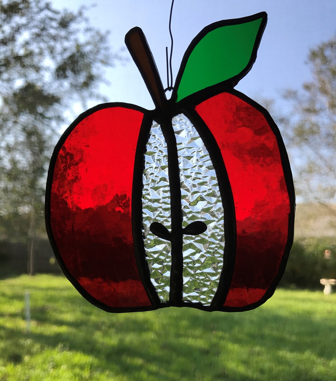 Stained Glass Apple - Etsy