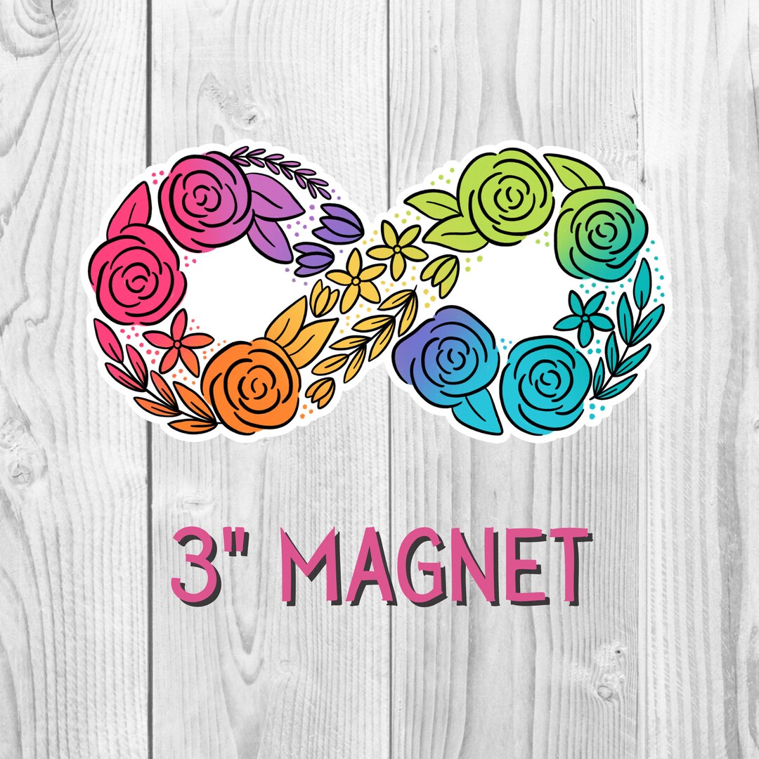 Floral Neurodiversity Refrigerator Magnet, ADHD Magnet, Autism Magnet ...