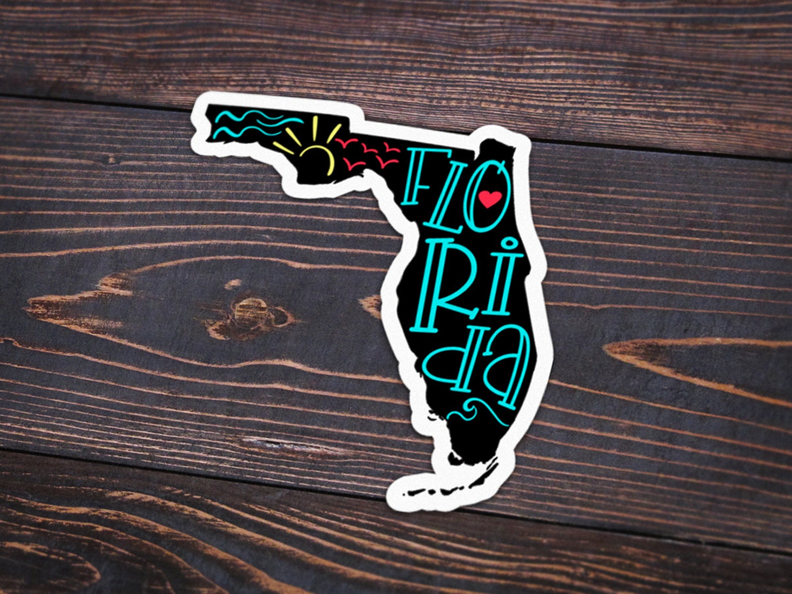 Florida State Vinyl Waterproof Sticker Florida Sticker FL - Etsy