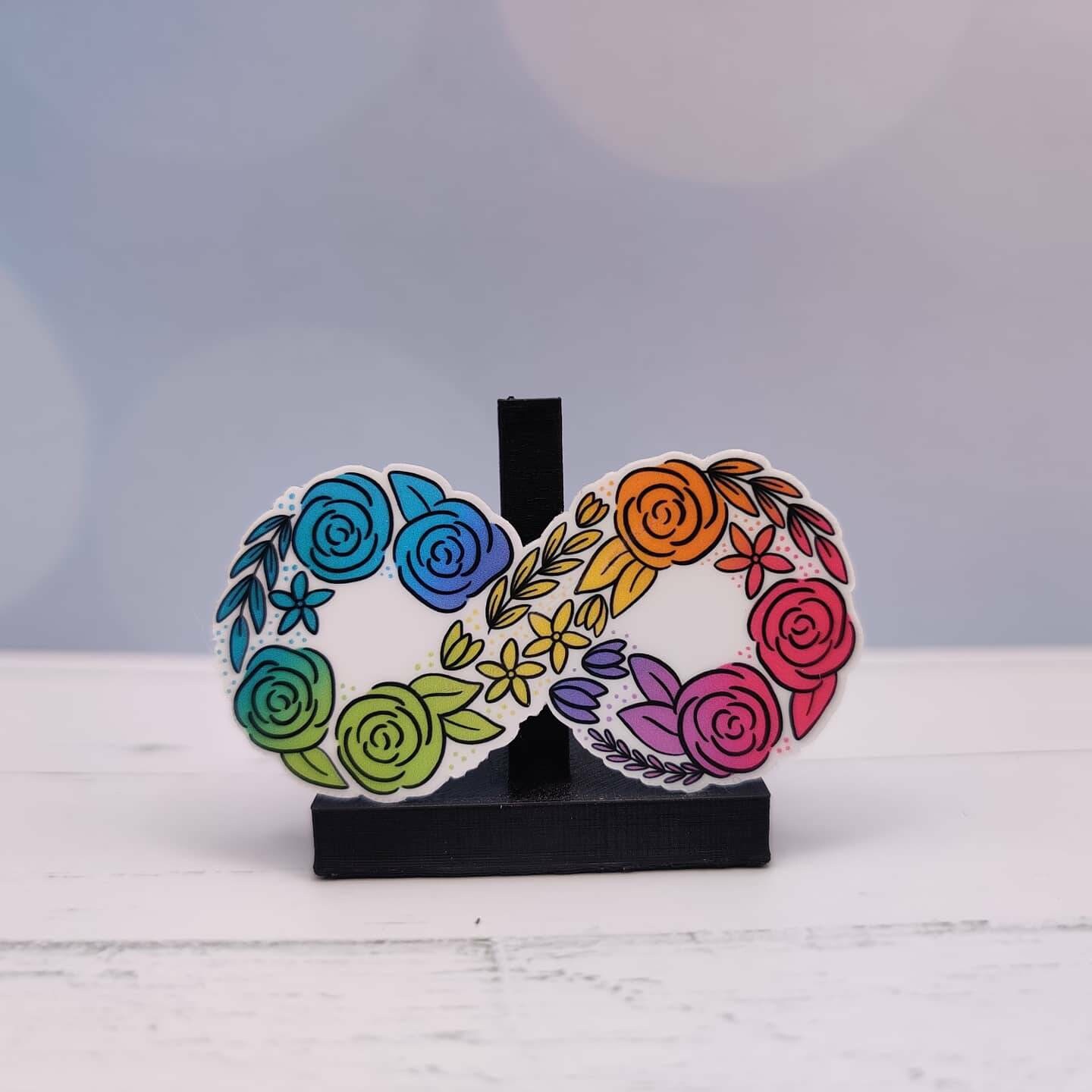 Floral Neurodiversity Vinyl Sticker Water Bottle Sticker | Etsy