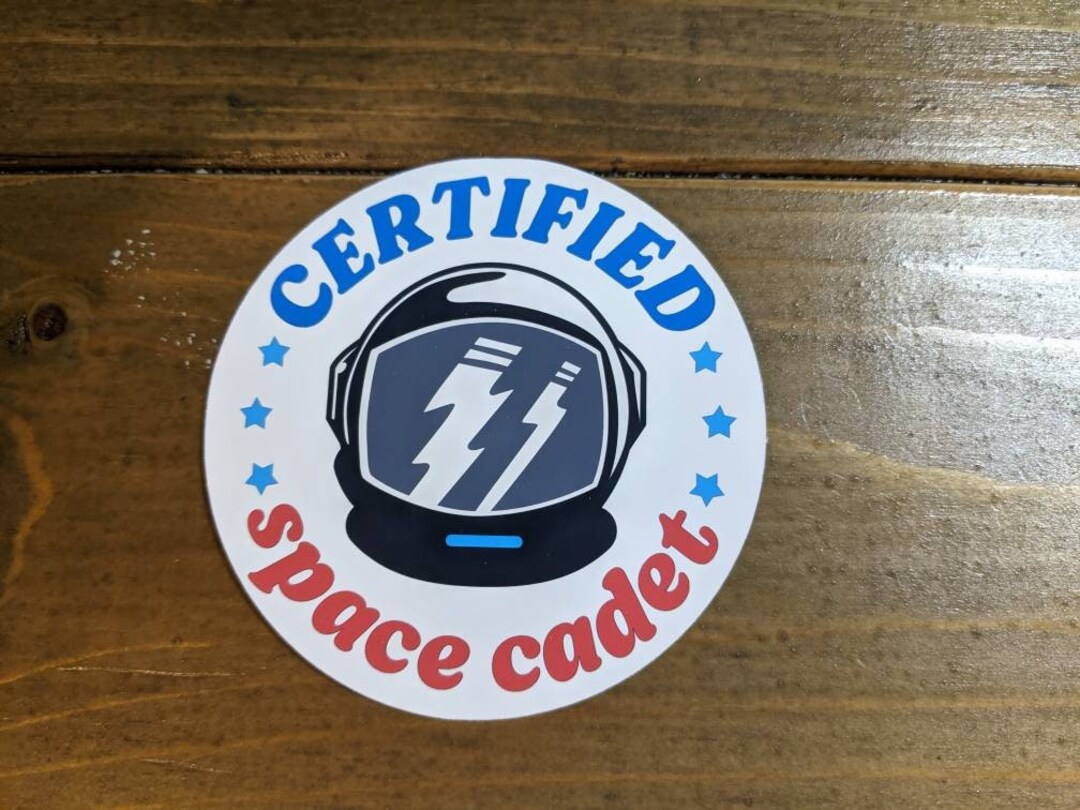 Certified Space Cadet Sticker, Space Sticker, Water Bottle Sticker ...