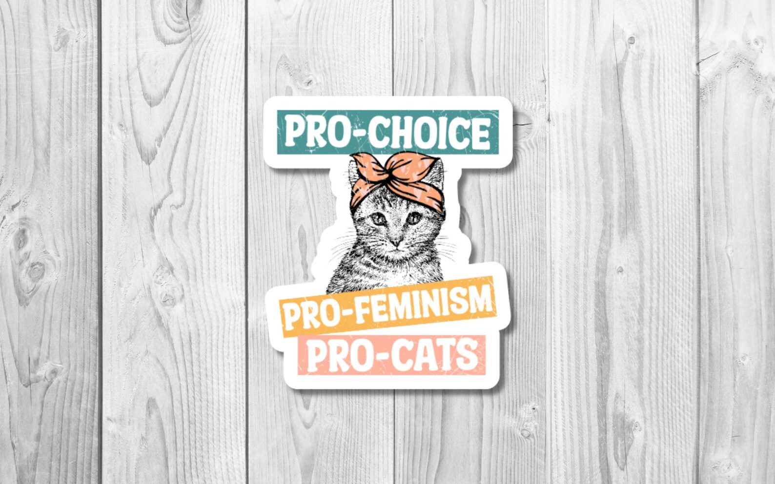 Pro-choice Pro-feminism Pro-cats Vinyl Die Cut Sticker - Etsy