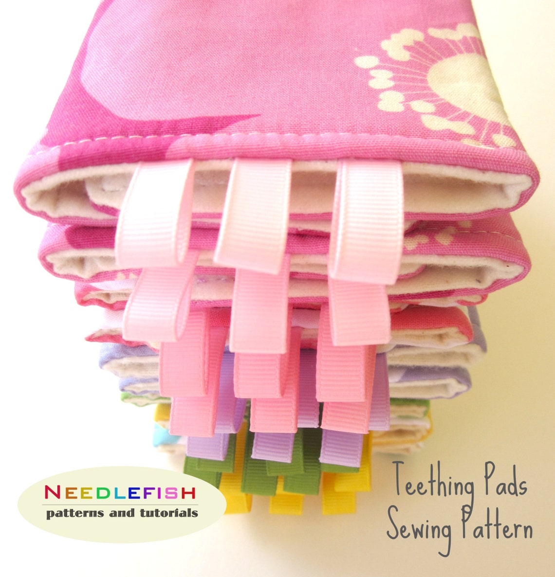 TEETHING PADS PATTERN - Drool Pads Pattern - Easy Sewing Pattern - Ergo ...