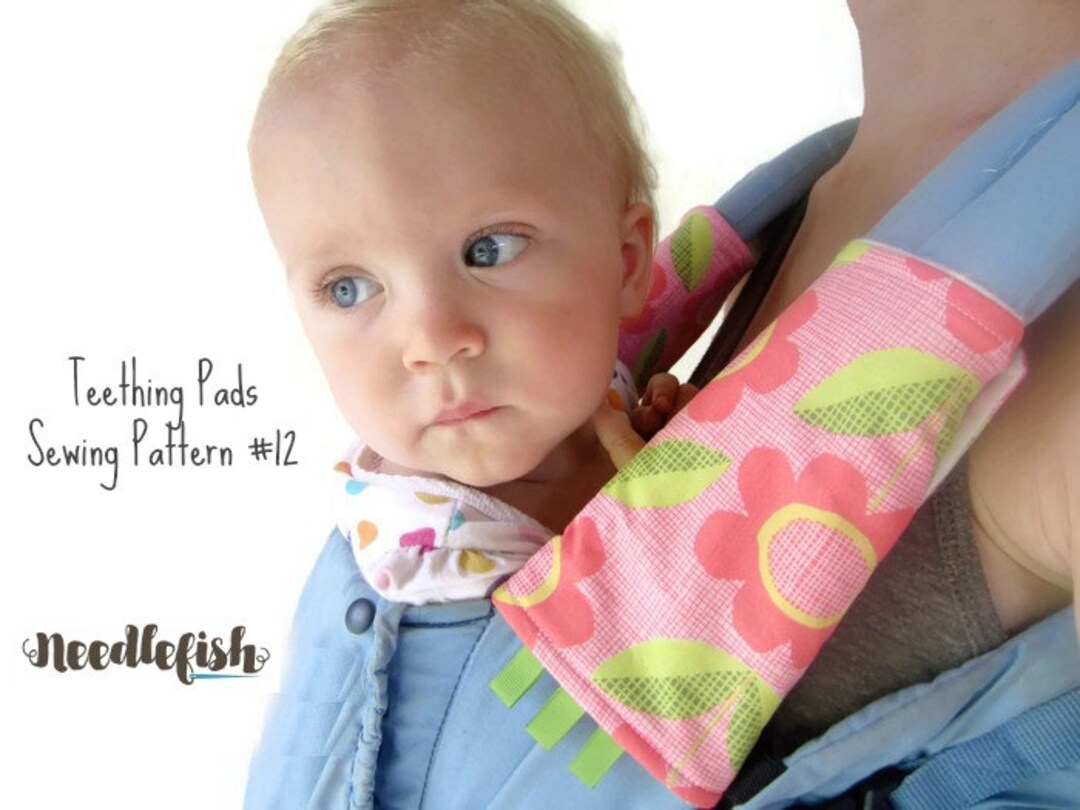 TEETHING PADS PATTERN - Drool Pads Pattern - Easy Sewing Pattern - Ergo ...