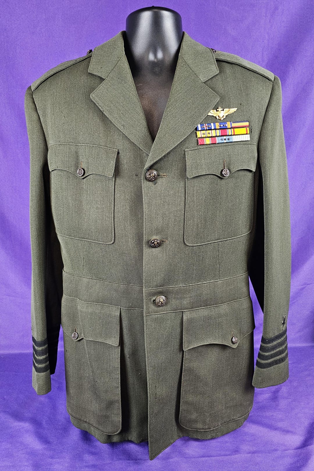 WW2 Korea Era USMC Naval Aviator Uniform Pacific Air Medal ...