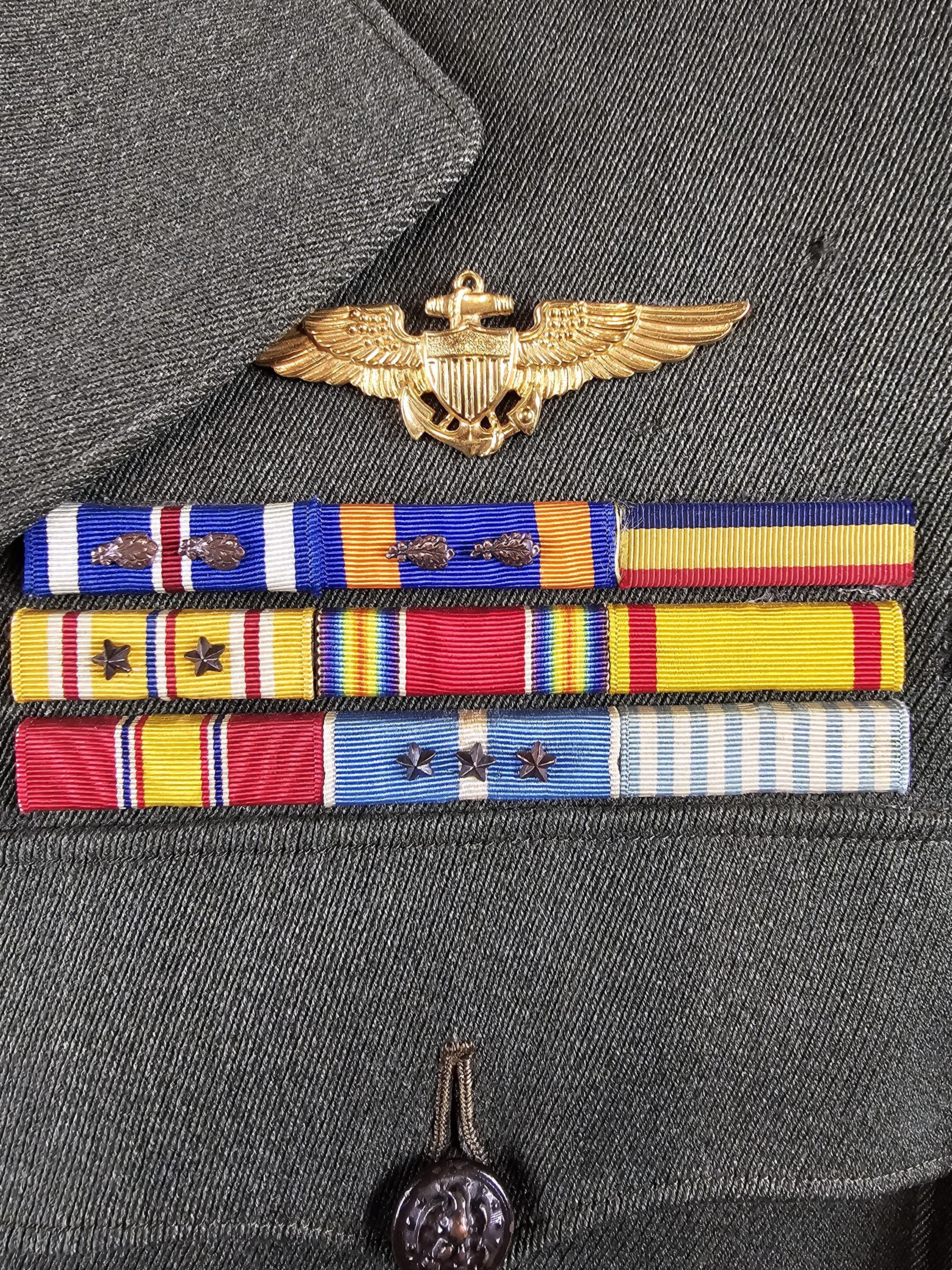 WW2 Korea Era USMC Naval Aviator Uniform Pacific Air Medal ...
