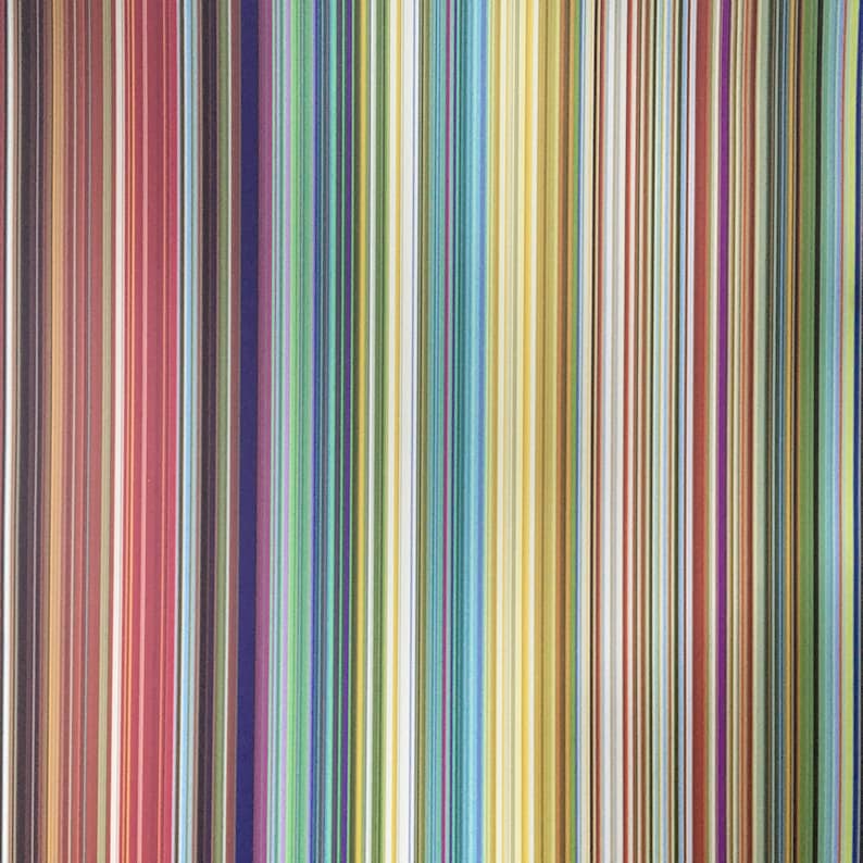 Multi Coloured Fine Striped Wallpaper - Etsy UK