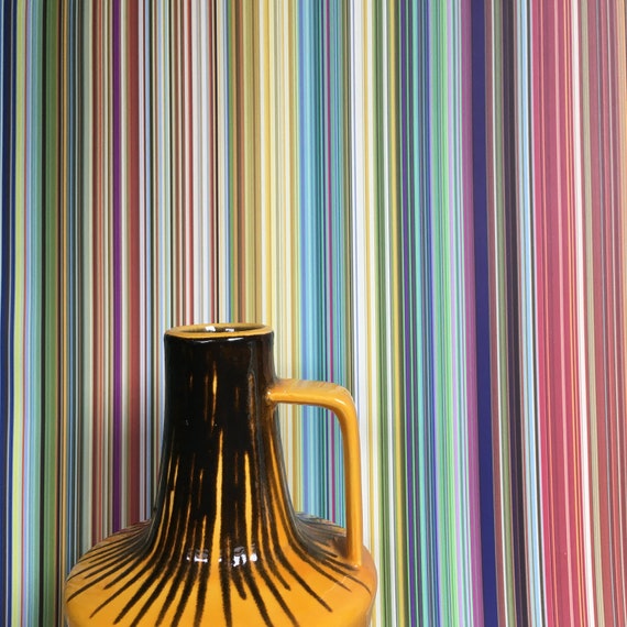 Multi Coloured Fine Striped Wallpaper - Etsy UK