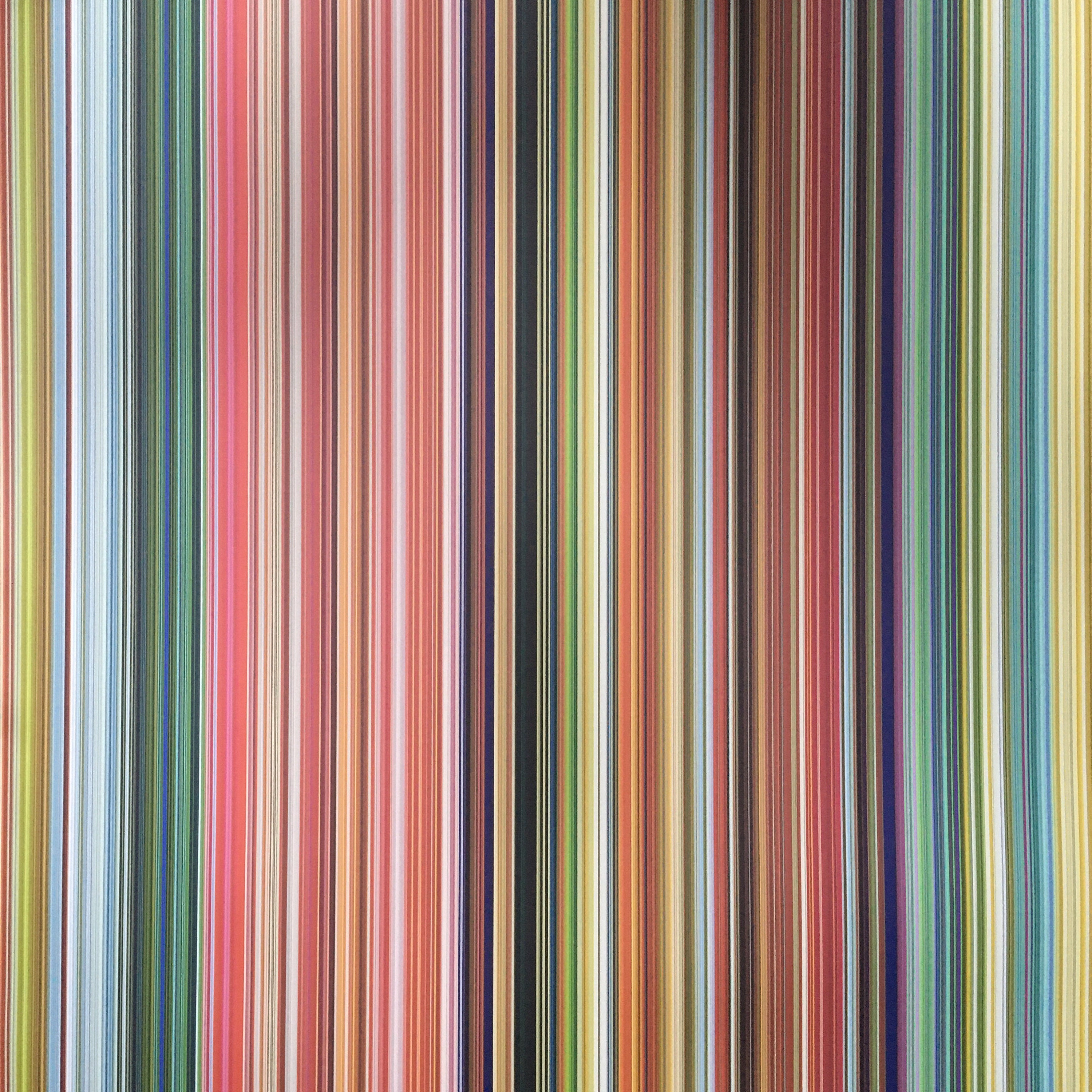 Multi coloured fine striped Wallpaper | Etsy