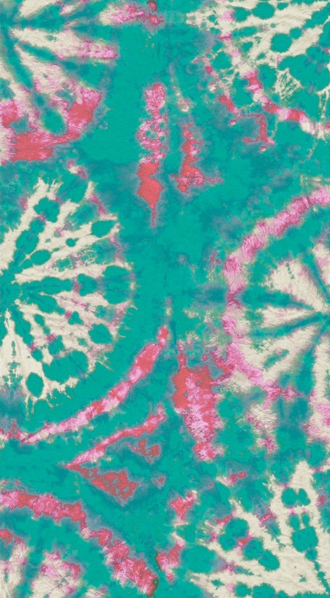 Tie Dye Circle Wallpaper - Turquoise + Cerise - Etsy