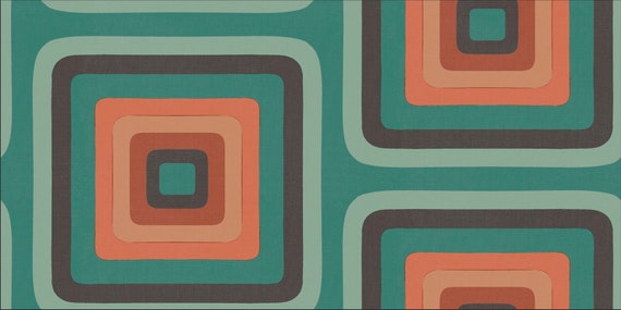 Retro Square Pattern Wallpaper