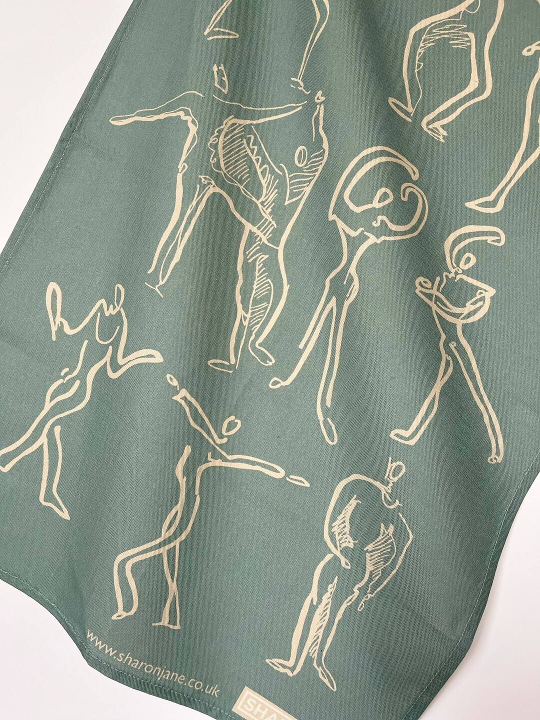 Dancers Tea Towel - Duck Egg - Etsy