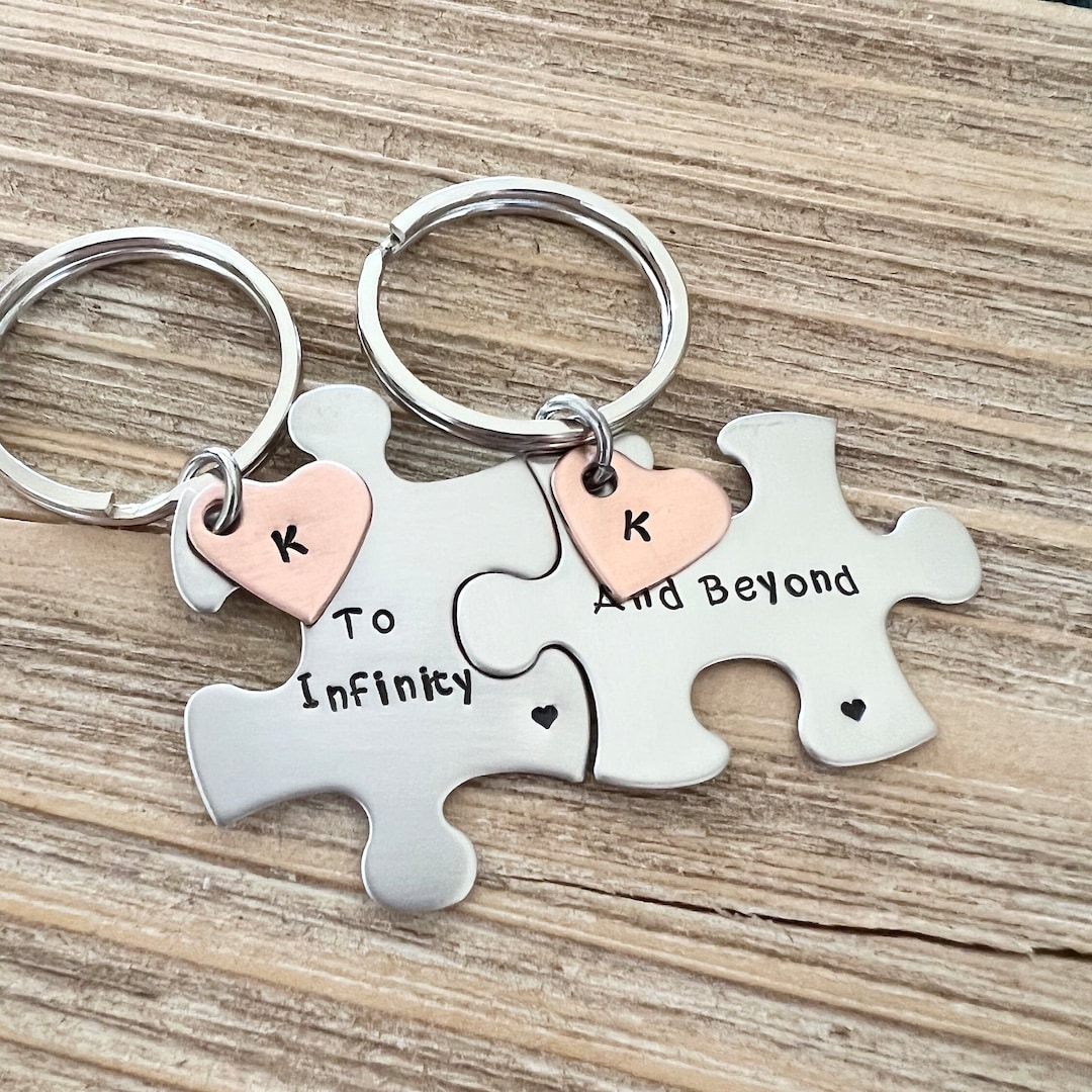 Puzzle Piece Keychains/ to Infinity and Beyond/gift for Him/ Gift for ...