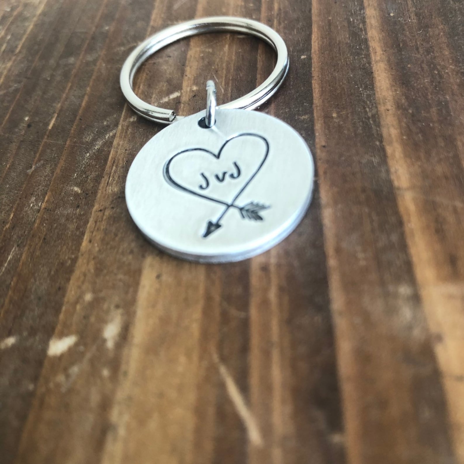 Arrow Heart Keychain Personalized Keychain Girlfriend Gift - Etsy