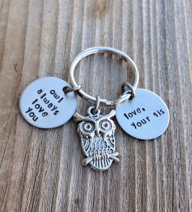 Owl Always Love You Personalized Keychain Handstamped 3/4 Inch - Etsy