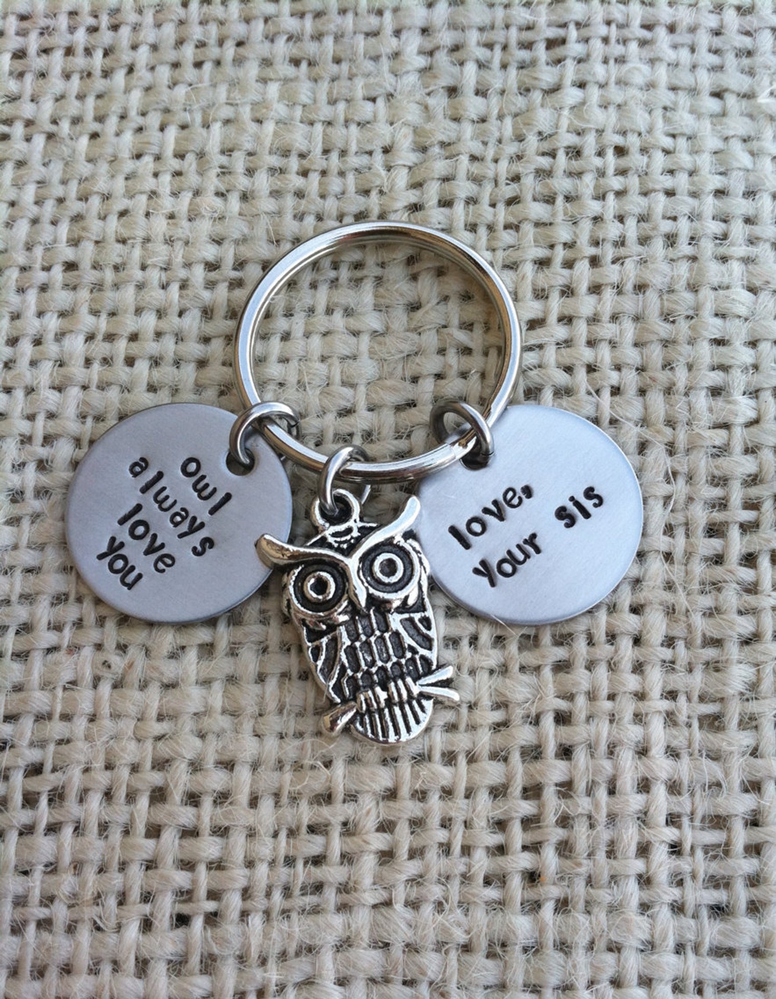Owl Always Love You Personalized Keychain Handstamped 3/4 Inch - Etsy