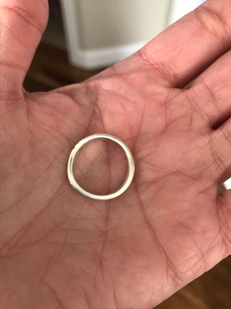 Sterling Silver Stacking Name SET Ring Organic Band Hand - Etsy