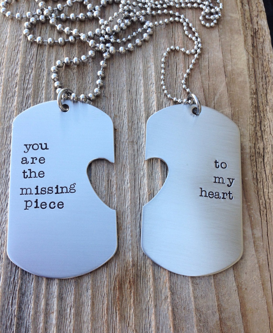 Custom Military Dog Tag Hand Stamped His and Her Set You Are the ...