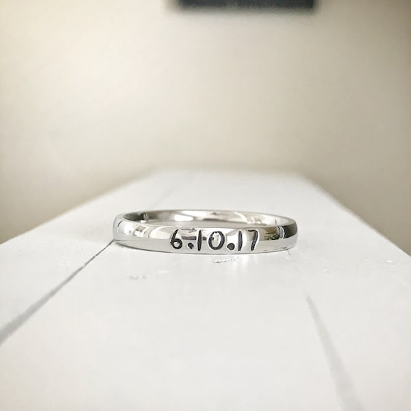 Custom Stamped Ring - Etsy