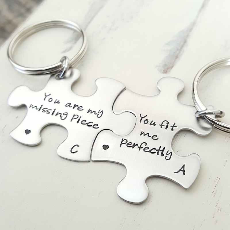 Puzzle Keychain - Etsy