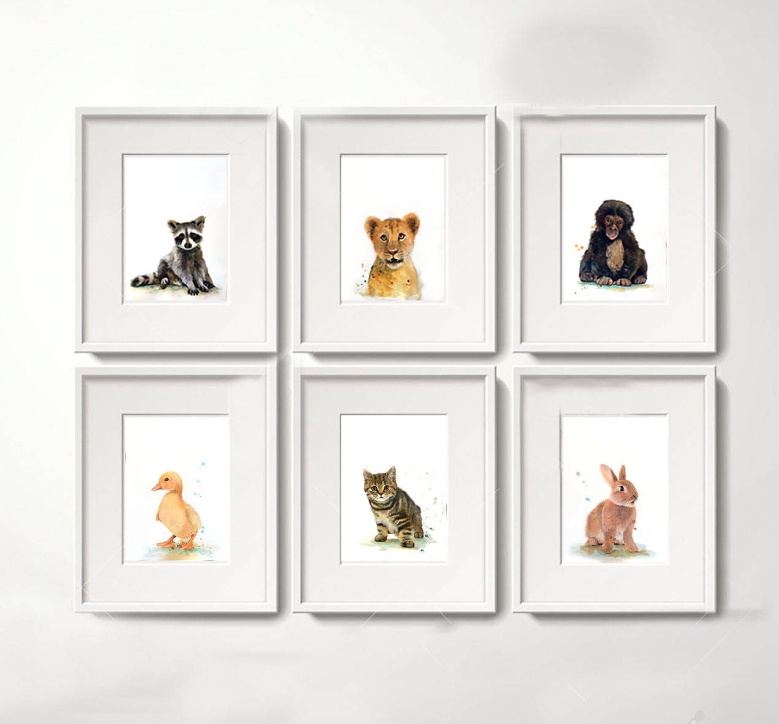 Illustration of a baby fox printing on paper drawing mixed | Etsy