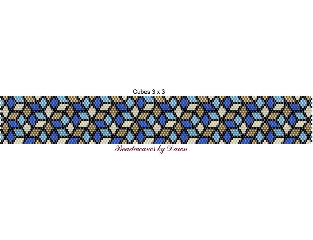Peyote Bracelet Patterns, Beading Instructions, Optical Illusion ...