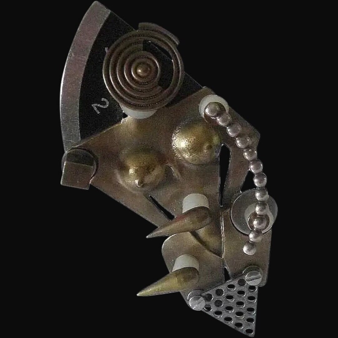 Rare THOMAS MANN Late 1980s Handwrought Mixed Metals & Found Objects ...