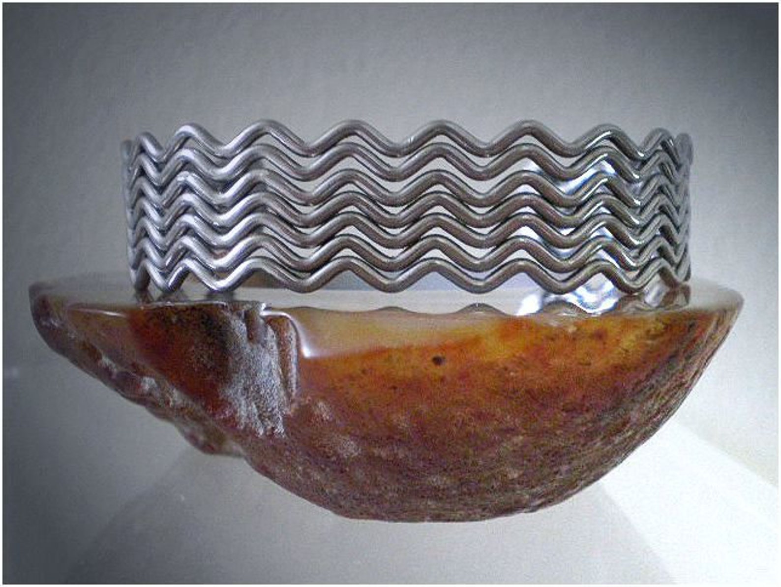 RETRO Deco 1950s Handmade Silver Chrome Metal Geometric - Etsy