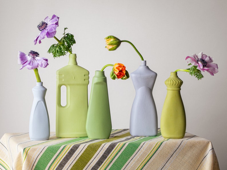 Spring Green Porcelain Bottle Vase 20 - Etsy