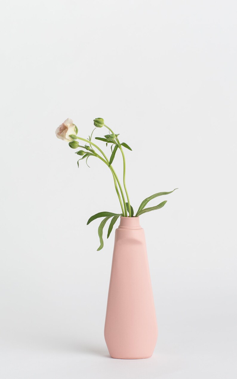 Pink Porcelain Bottle Vase 4 - Etsy