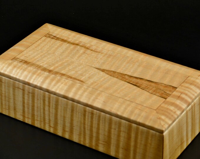 Wood Box Made From Curly Ambrosia Maple Keepsake Trinket - Etsy