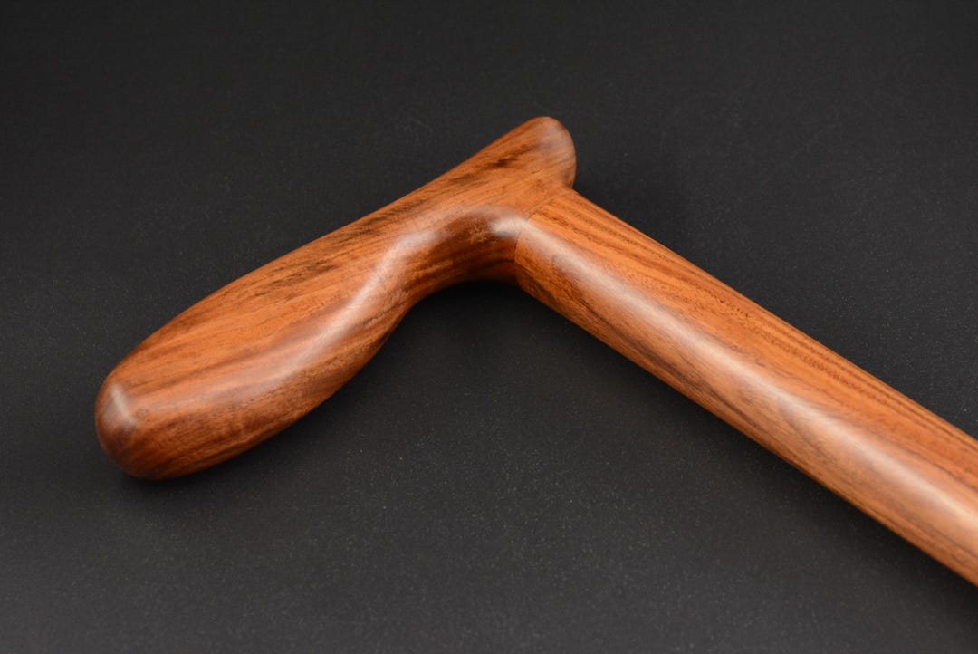 Short Cane Walking Stick Made From PAU FERRO (morado, Bolivian Rosewood ...