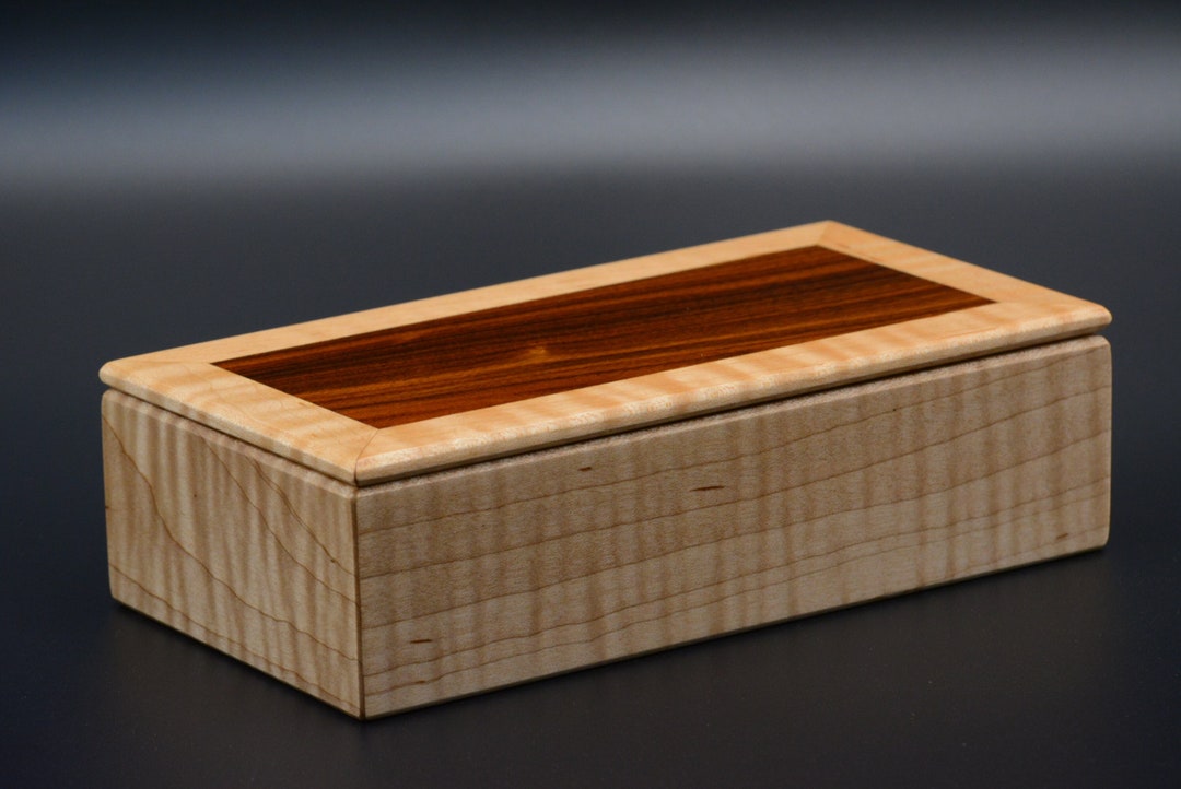 Wood Box Made From Curly Maple and Morado bolivian - Etsy