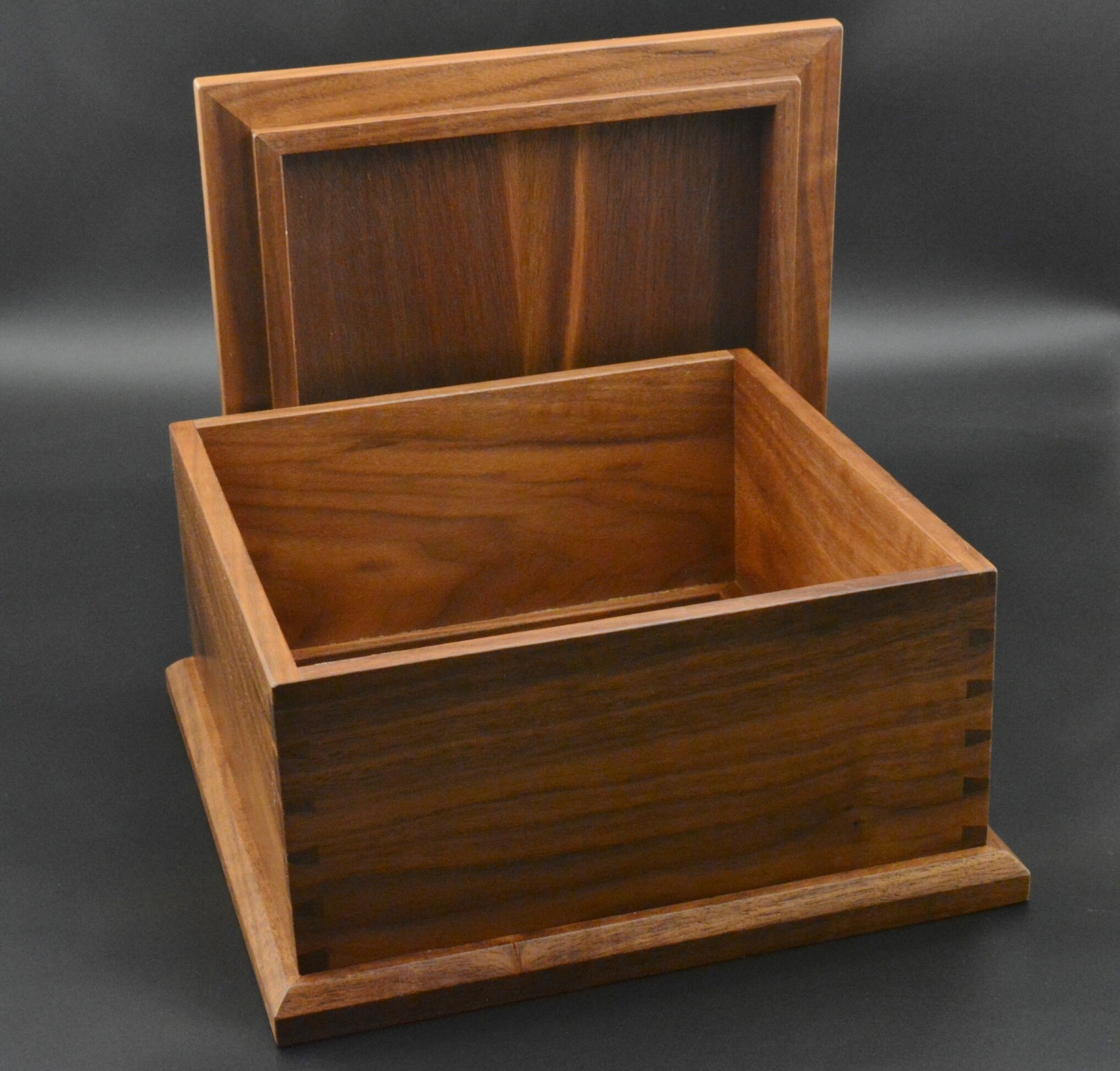 Dovetail Box Made in WALNUT Jewelry Trinket Keepsake Ornamental Fine ...