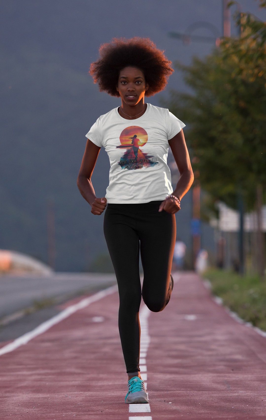 Run Like You Mean It! Run With Passion Graphic T-shirt – Motivational ...