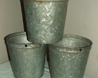 Galvanized buckets | Etsy