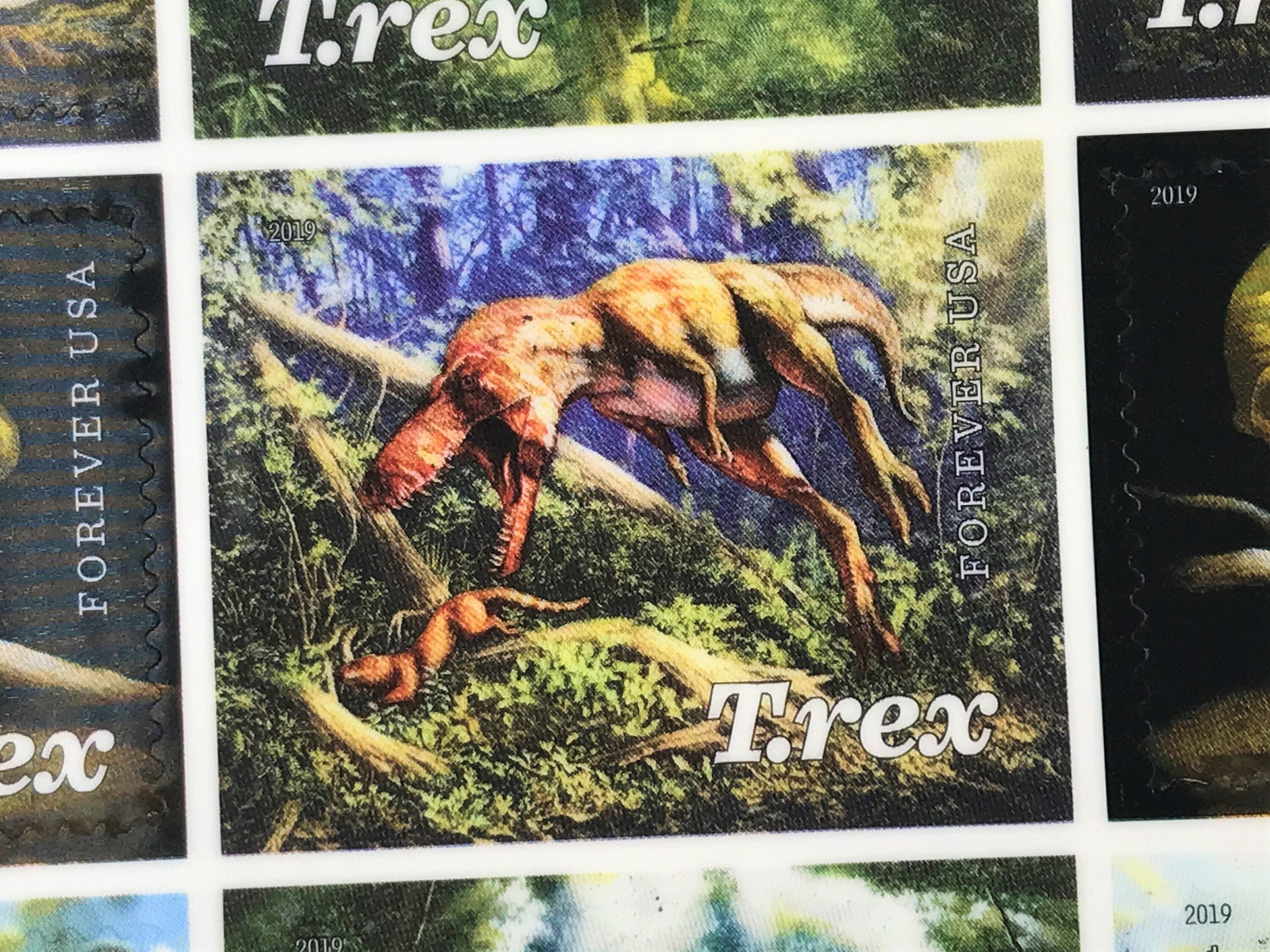 Holographic T-Rex FOREVER Stamps Unused One Full Sheet of - Etsy.de