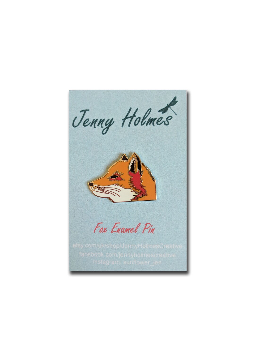 Enamel Pin Badge Fox Design. - Etsy