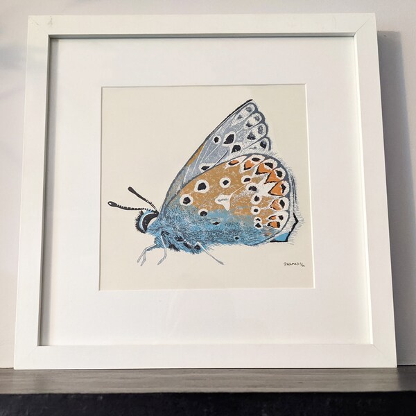 Butterfly Linocut - Etsy UK