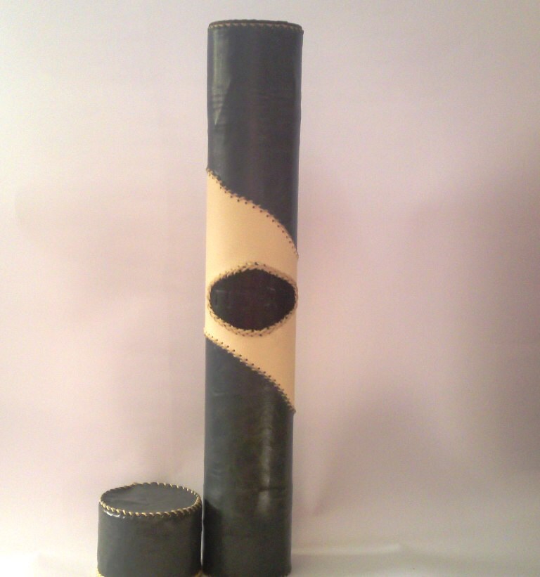 Scroll Holder,judaica Art, Leather Megillah Box, Handmade Jewish Art ...