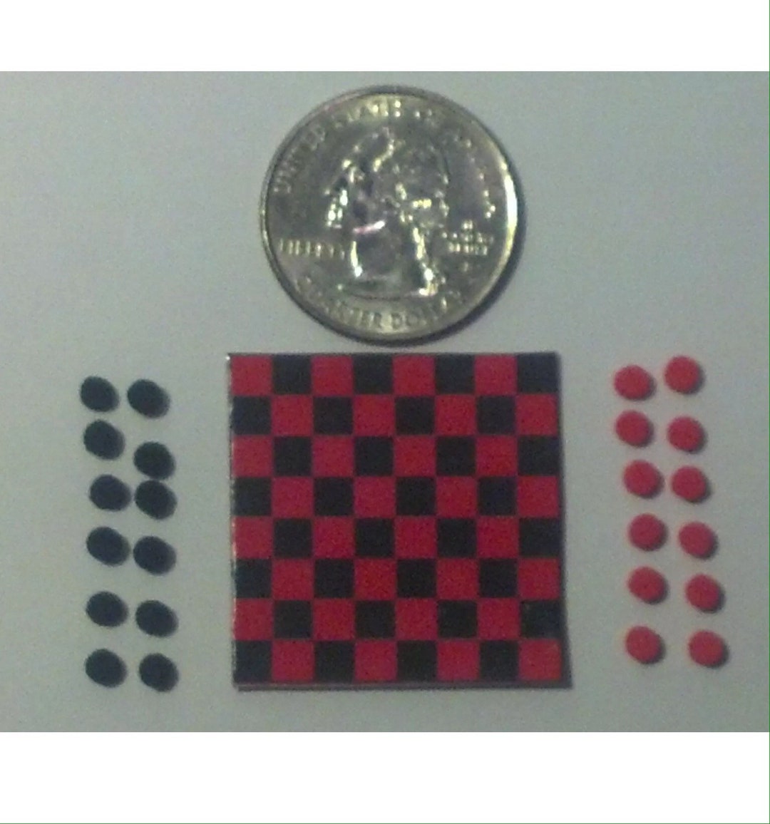 Dollhouse Miniature Checkers Board Game 1:12 One Inch Scale D107 Dollys ...